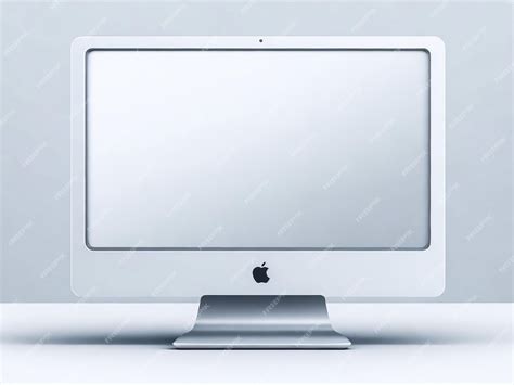 Premium Ai Image Realistic Computer Monitor Silver Frame Isolated Vector Illustration