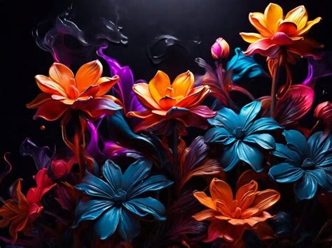 Premium Photo Orange And Yellow Gerbera Flowers And Eustoma With Stems And Their Reflection In
