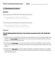 Picture Lab Questions A Pdf Picture Lab Questions Exercises Name A Mirroring Part Of A
