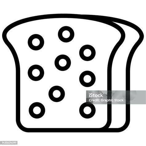 빵 슬라이스 벡터 윤곽선 아이콘입니다 현대 얇은 선 기호 전통적인 요소의 컬렉션 건강한 생활방식에 대한 스톡 벡터 아트 및 기타 이미지 건강한 생활방식 건강한 식생활