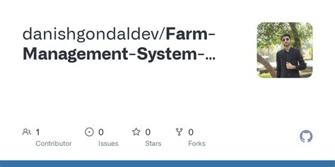 Github Danishgondaldevfarm Management System Python