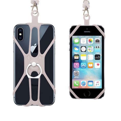 Maynos Mobile Phone Lanyard Silicone Cell Phone Case Pink
