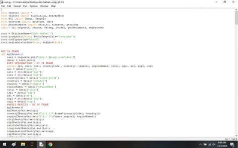 Python Program To Info Gather Gui App Using The Python Tkinter