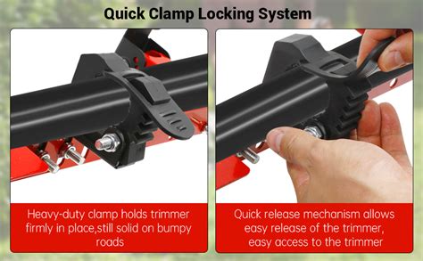 Zero Turn Mower Trimmer Holder Fit For 1 2 Roll Bars With Quick Clamp Locking