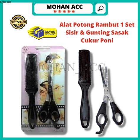 Alat Potong Rambut 1 Set Sisir And Gunting Sasak Cukur Poni Salon Japan Model Shagy Spike
