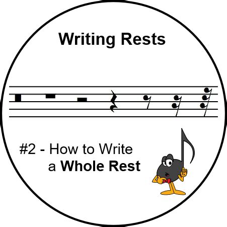 Writing Rests 2 Whole Rest Ultimate Music Theory
