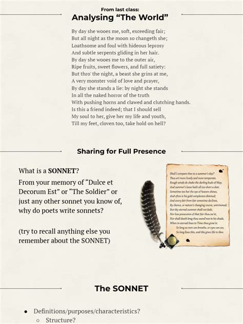 Analyzing Sonnets Structure And Themes Pdf Metre Poetry