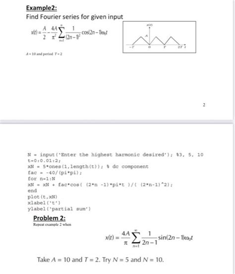 Solved Use Matlap And Do The Same Process For The Exapmle 2