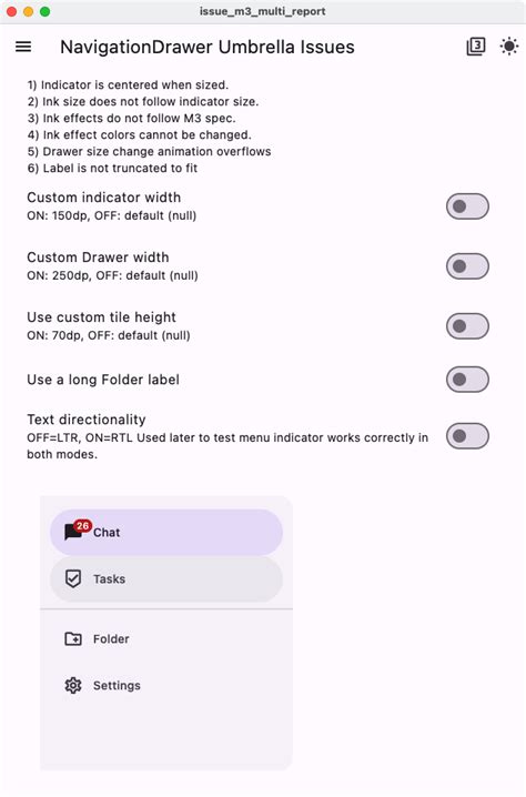 ☂️ Navigationdrawer Issues Material3 · Issue 123507 · Flutterflutter · Github