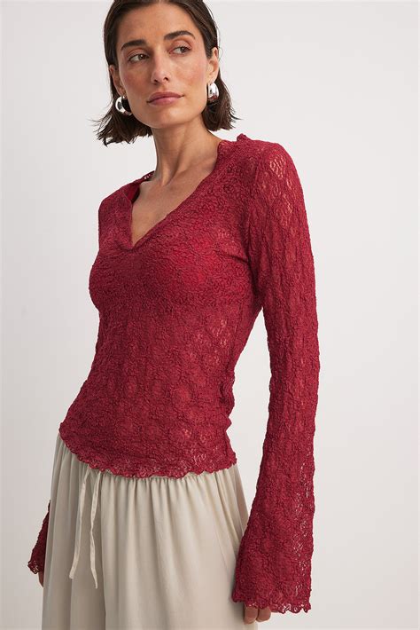 Lace Top Red Na Kd