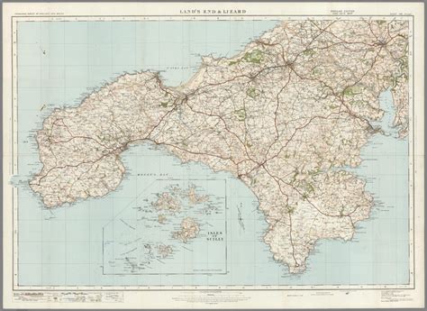 1920 Collection Lands End And Lizard Ordnance Survey Map I Love Maps