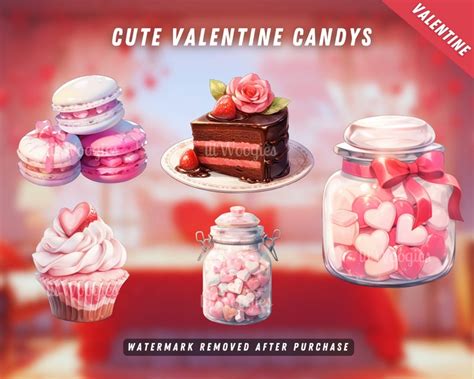 5x Sweet Valentine Candys Vtuber Assets Delicious Sweeties Anime