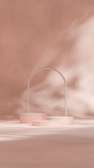 3d 렌더링 빈 공간 핑크 컬러 곡선 실린더 연단 초상화 아치 배경 3차원 형태에 대한 스톡 사진 및 기타 이미지 3차원 형태 배경 주제 배경막 Istock