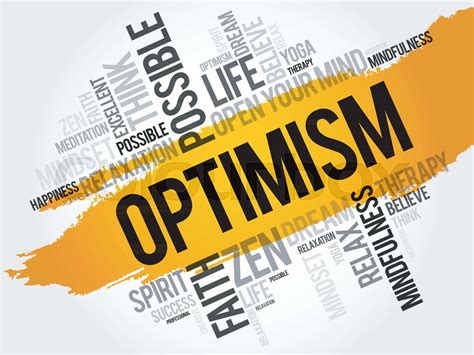 Optimism Word Cloud Stock Vector Colourbox