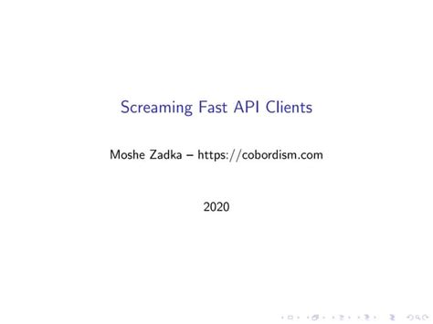 Screaming Fast Api Clients Pdf