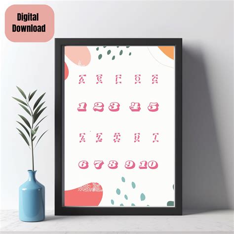 Ethiopian Habesha Amharic Number Digital Download የአማርኛ ቁጥር የግርግዳ ጌጥ Ethiopian Wall Art