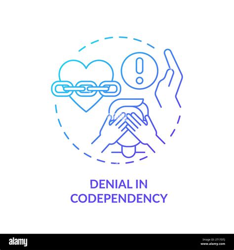 2d Gradient Icon Denial In Codependency Concept Stock Vector Image And Art Alamy