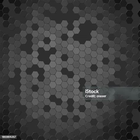 어두운 그라데이션 배경에 3d 효과를 만드는 음영 처리된 육각형 패턴입니다 기하에 대한 스톡 벡터 아트 및 기타 이미지 기하 기하 도형 모양 Istock