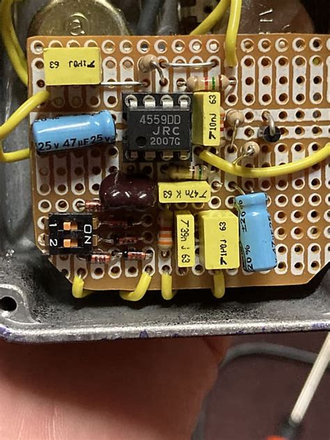 Timmy Overdrive V1 Perf Board Blue Reverb