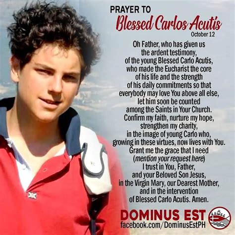 St Carlo Acutis Prayer Saint Carlo Acutis Prayer Saint Carlo Acutis
