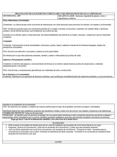 Avanses Del Proyecto Pdf Enseñando Aprendizaje