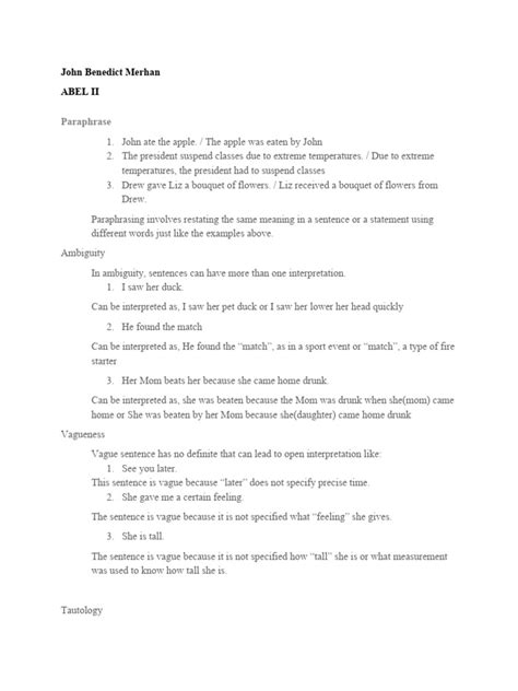 Aspects Of Sentential Meaning Activity Pdf Logic Semantics