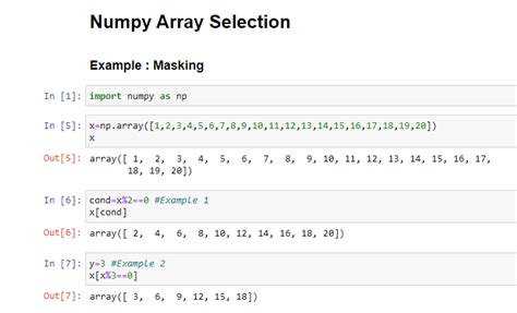 Understanding Numpy Array Selection By Rahul Kotecha Medium