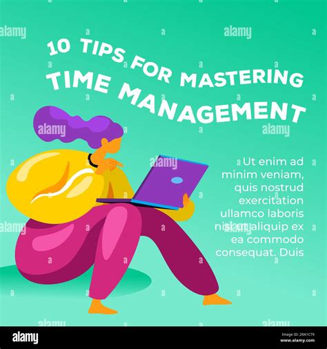 Tips For Mastering Time Management Banner Vector Stock Vector Image