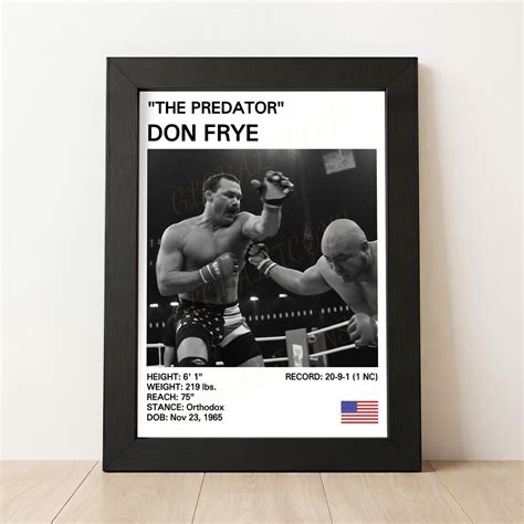 Don Frye Mma Poster The Predator Fan Art Print Etsy