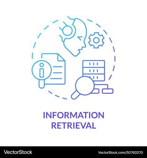 Information Retrieval Blue Gradient Concept Icon Vector Image