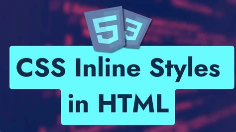 Css Inline Styles In Html Verwenden Gegenfeld