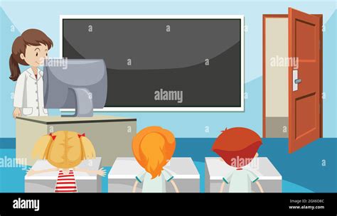 Students In Class Room Stock Vector Image And Art Alamy