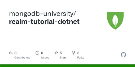 Github Mongodb Universityrealm Tutorial Dotnet