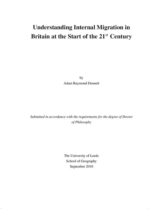 Phd Thesis Adam Dennett