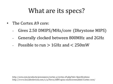 Arm Cortex A9 Mpcore ™ Processor Presented By Chris Cai Xiaocai2