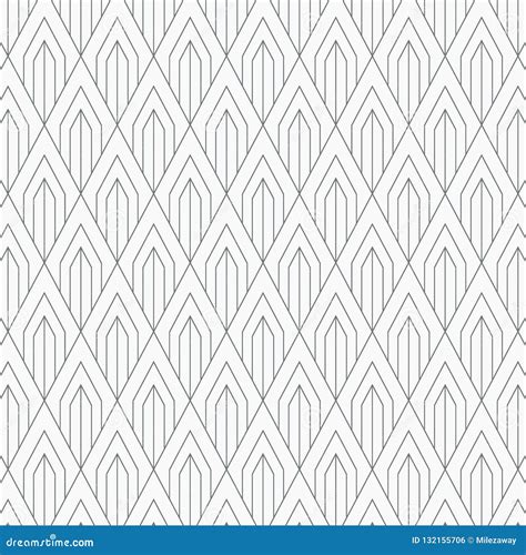 Geometric Vector Pattern Repeating Square Diamond Shape With Arch Or