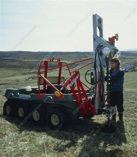 Geologist Setting Up Core Sampling Equipment Stock Image E375 0003 Science Photo Library
