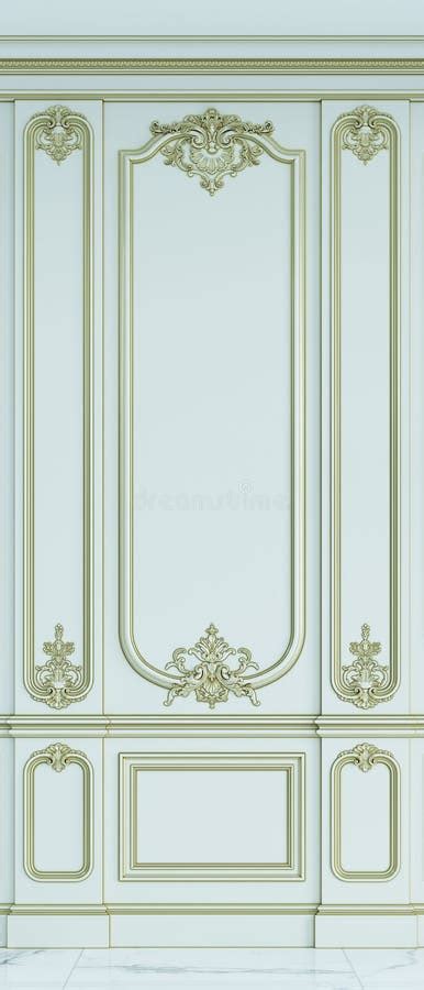 Wall Panels In Classical Style 3d Rendering Stock Image Image Of