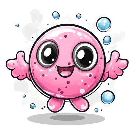 Adorable Pink Blob Character Stock Illustration Illustration Of Cartoon Sweet 367582195