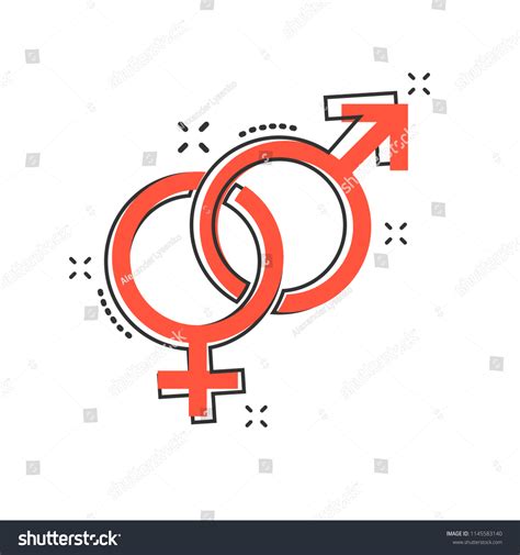 Vector Cartoon Gender Icon Comic Style 스톡 벡터로열티 프리 1145583140