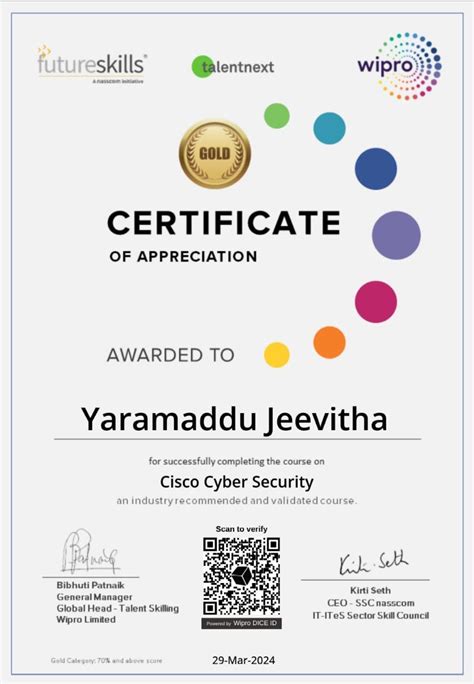 Jeevitha Yaramaddu On Linkedin Wiprotalentnext Futureskills Certification Continuouslearning