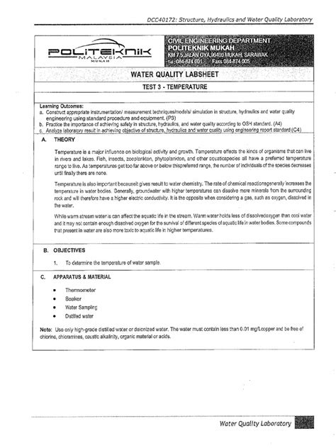 Lab Sheet Tempreature Pdf