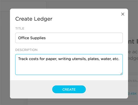 Create Ledgers For External Expenses
