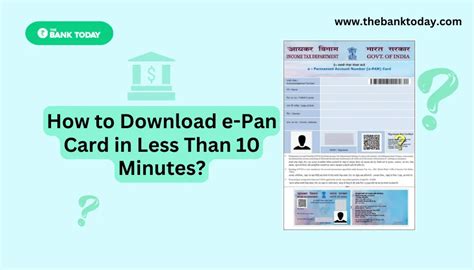 How To Download E Pan Card Free In Less Than 10 Minutes Thebanktoday