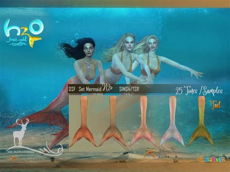 Dsf Set Mermaid H20 Tail Sims 4 Characters Sims Sims 4 Expansions