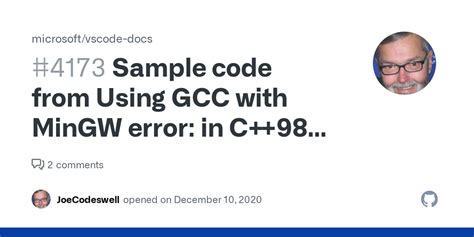 Sample Code From Using GCC With MinGW Error In C Msg Must Be Initialized By Constructor