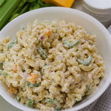 Cheddar Macaroni Salad Recipe Creamy And Easy Mindys Cooking Obsession