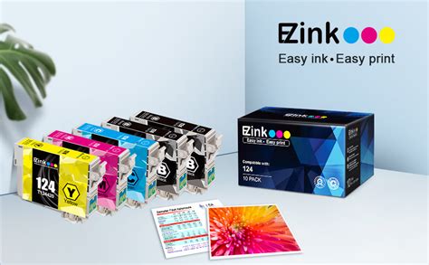 Epson 124 T124 Remanufactured Ink Cartridge 10 Pack E Z Ink