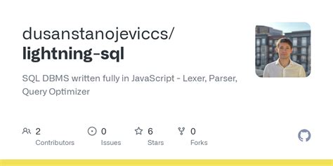 GitHub Dusanstanojeviccs Lightning Sql SQL DBMS Written Fully In