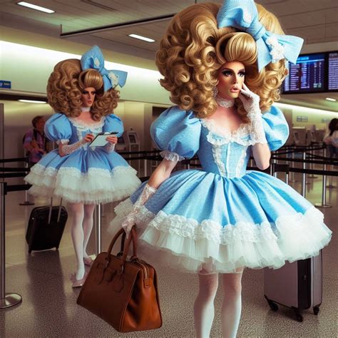 Sissies Checking In At The Airport By The Frilly Salon On Deviantart